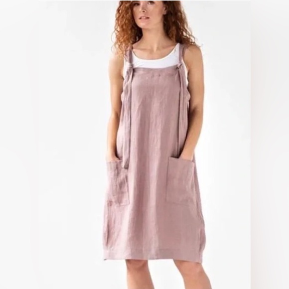 Magic Linen | Dresses | Magic Linen Pinafore Dress | Poshmark